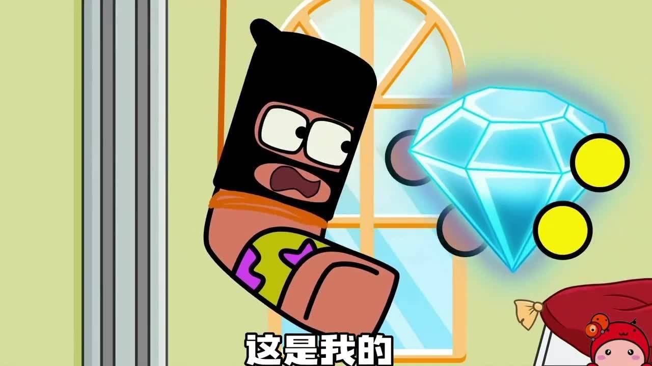 字母表动画-海绵宝宝"A"和派大星"L"盗钻石,喜剧片!