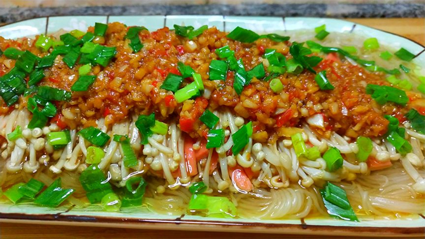 蒜蓉金针菇,好多人都做错了,大厨教你正确做法,好吃入味又下饭