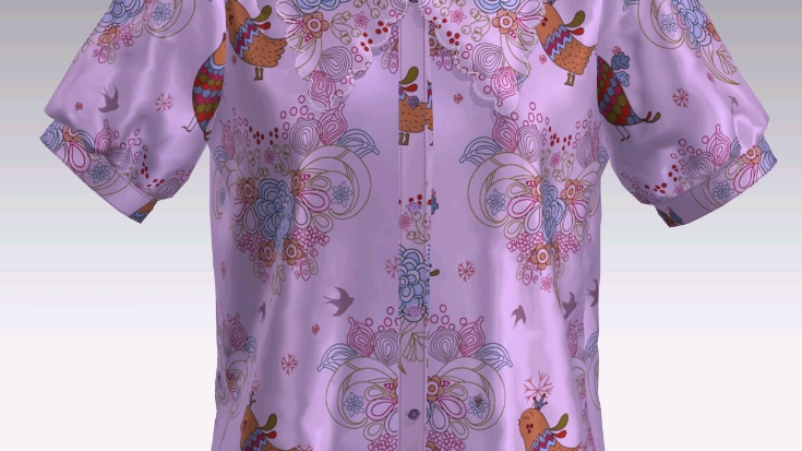 #服装设计 #clo3d#修改面料制作效果!