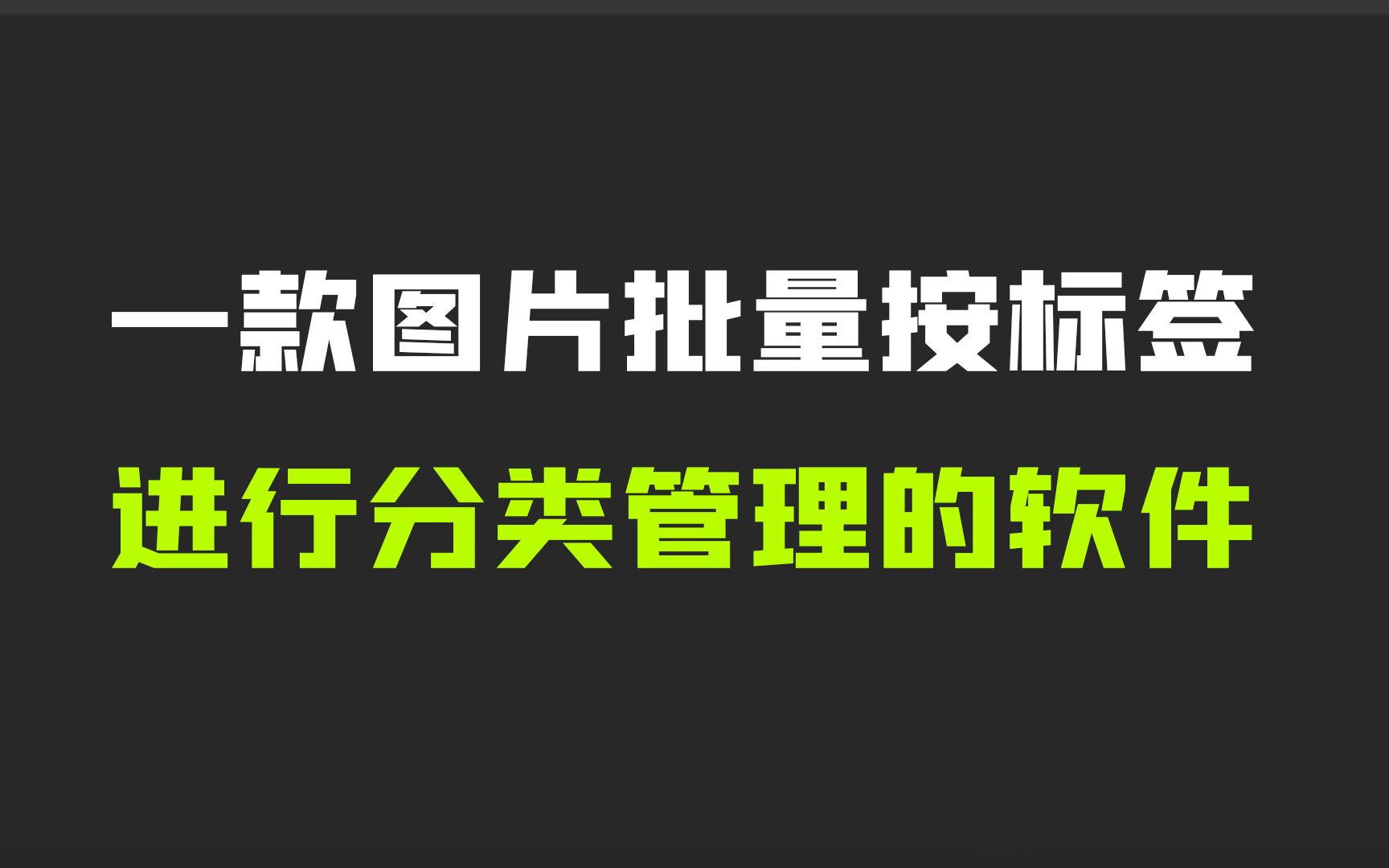 图像照片快速批量旋转批量分拣到不同文件夹图片标签分类管理软件