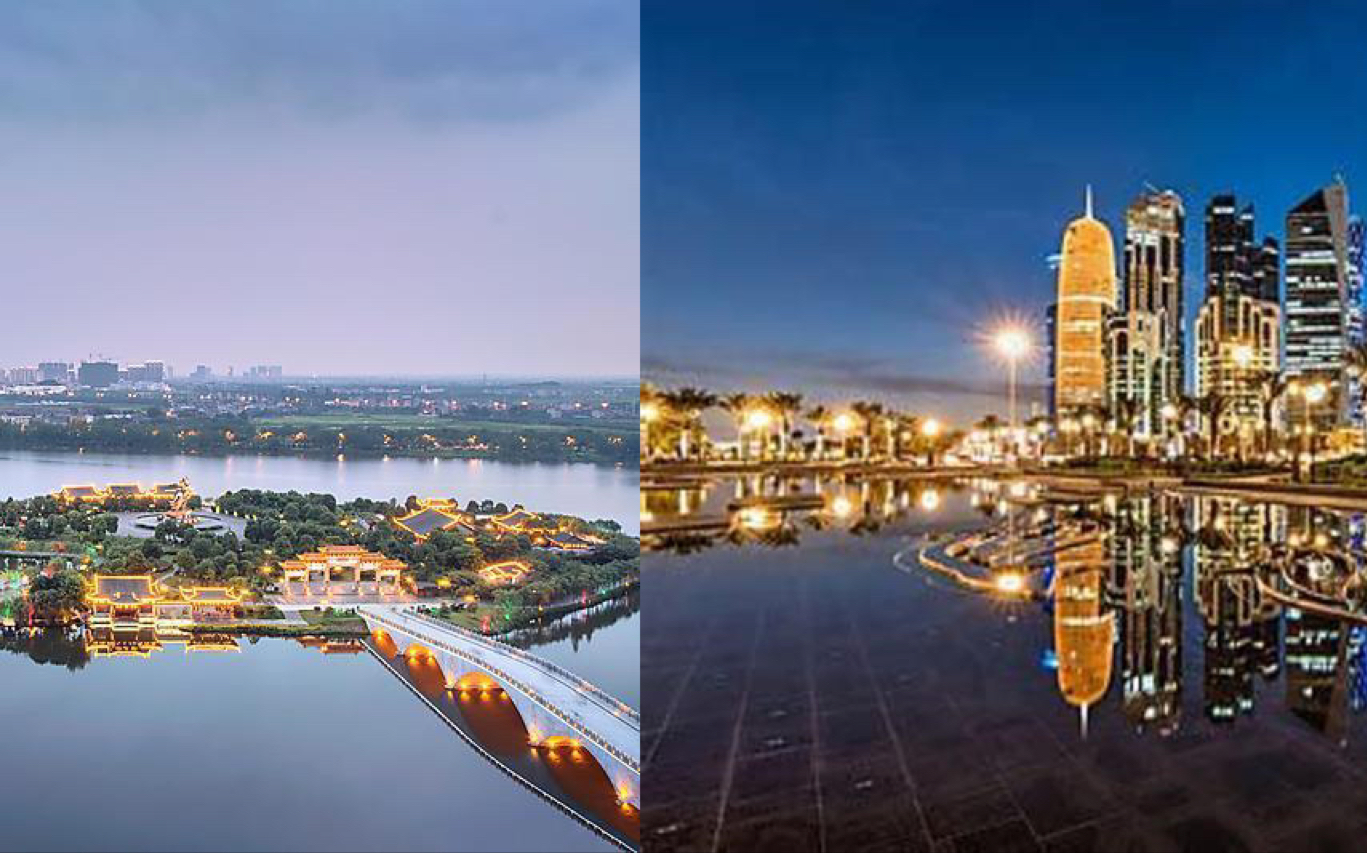 这两个港海城市在世界地图上是属于同一纬度,一个是作为海上丝绸之...