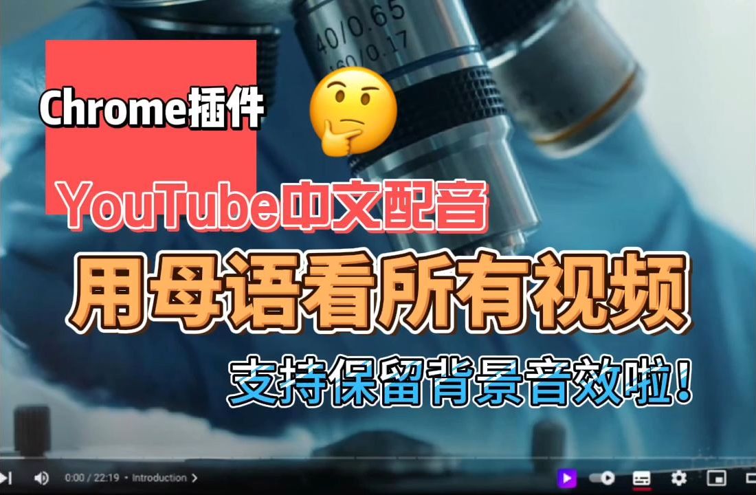 用母语看所有外语视频的浏览器插件更新:支持保留背景音效