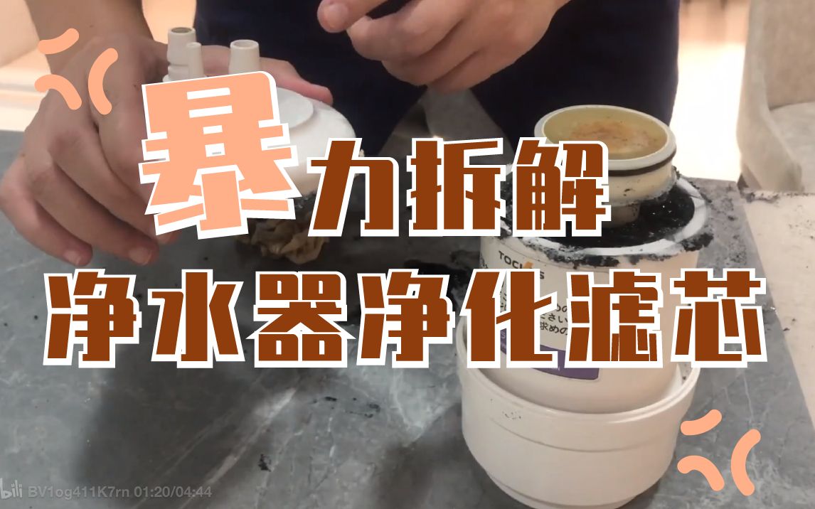 《熊爸爸实验室》④:暴力拆解净水器净化滤芯,原来内部长这样?