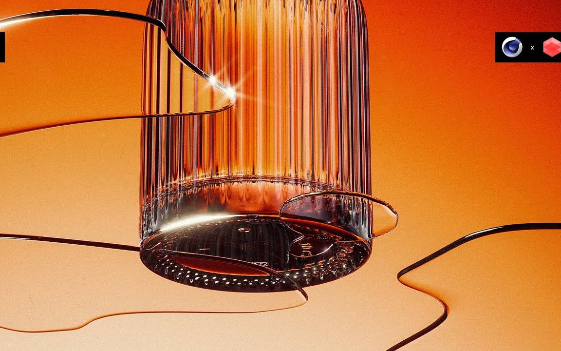 C4D & Redshift 彩色玻璃渲染技巧