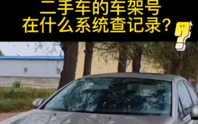 二手车的车架号在什么系统查记录?