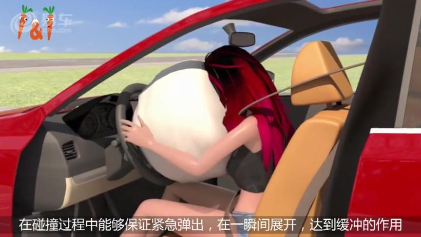 安全气囊弹出的瞬间,才知道安全带的作用有多大!
