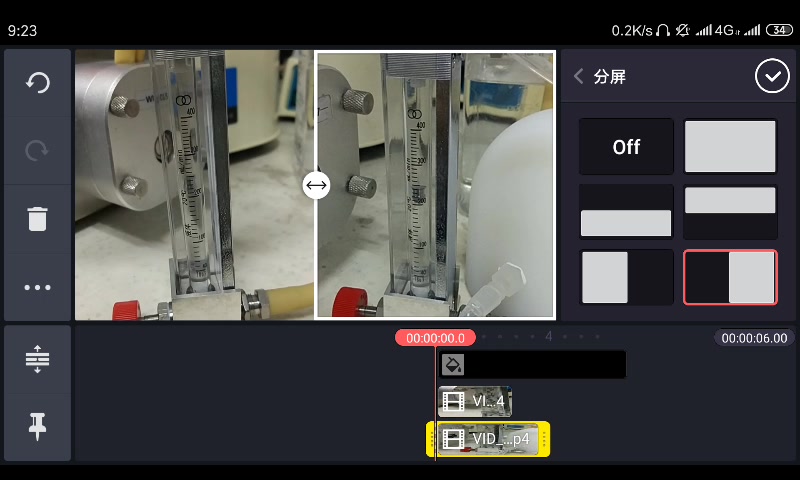 手机视频左右分屏简单步骤-巧影kineMaster