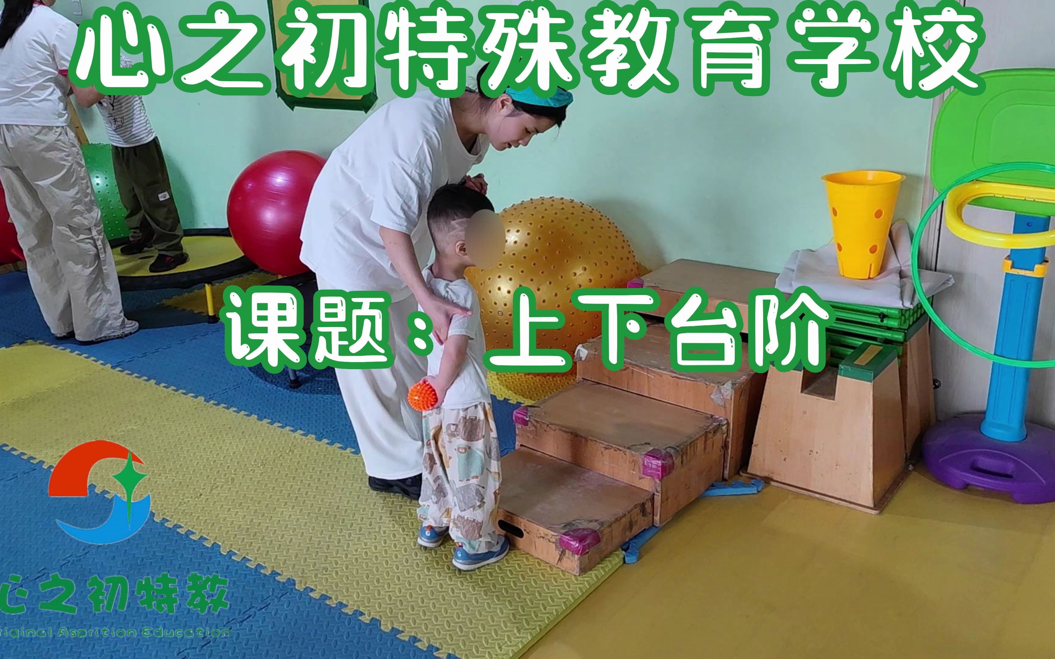 ...上下台阶-目标: 锻炼身体下肢力量和身体控制以及手眼协调能力-视频...