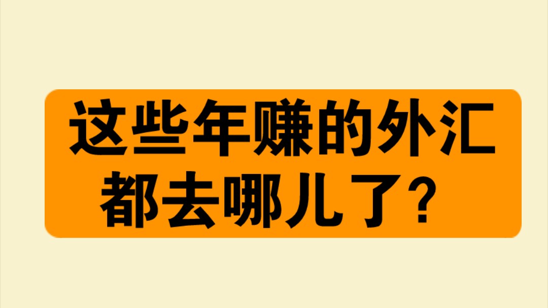 这些年出口赚来的外汇都去哪儿了?【国际收支平衡表深度拆解】