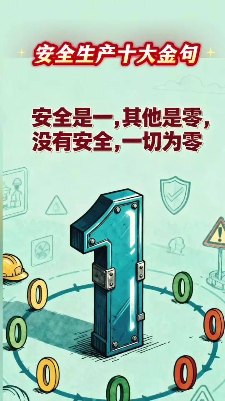 "安全生产是一,其它是零,没有安全,一切为零"(来源:精选安全视频)#安全...