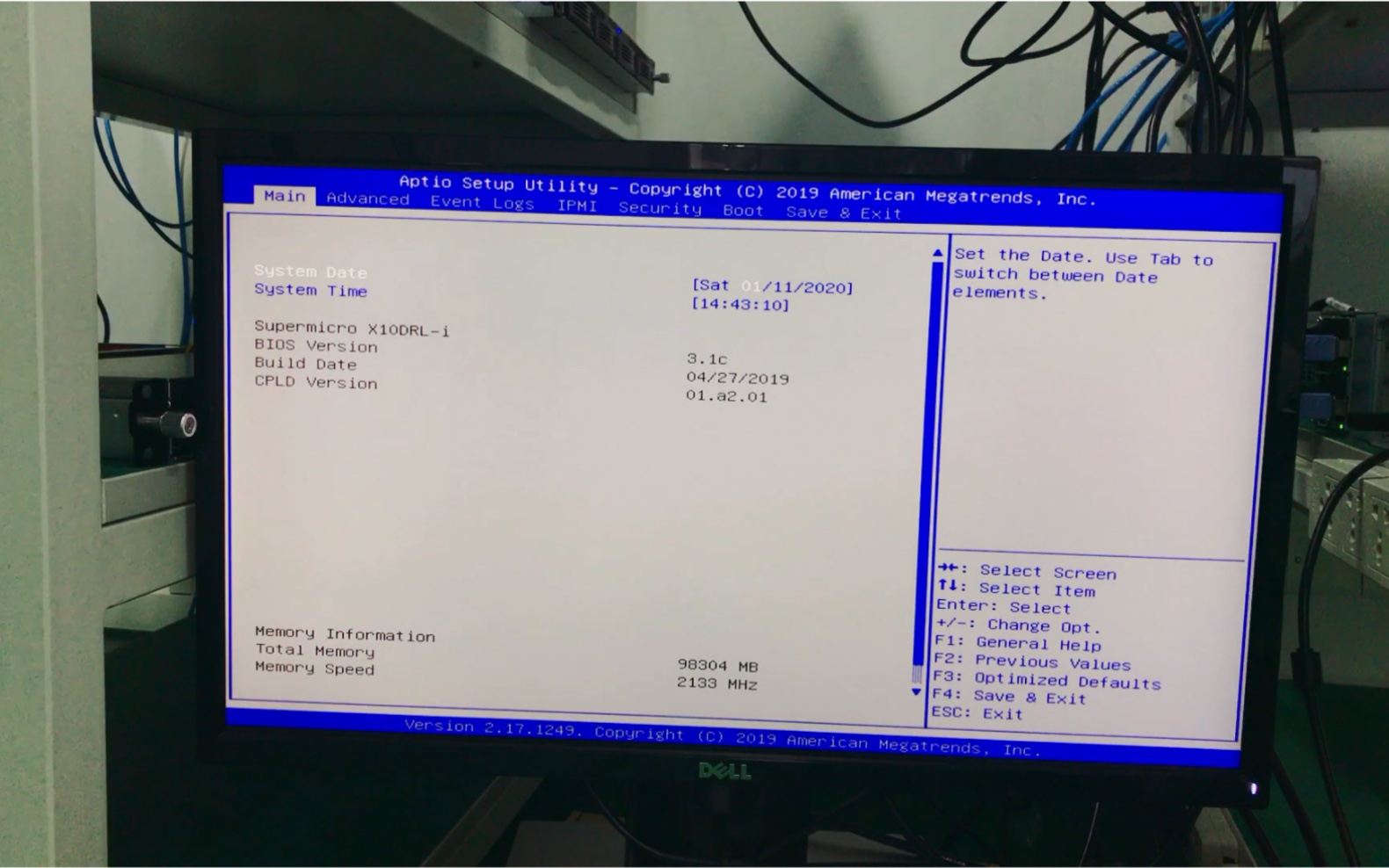双路服务器主板BIOS查看 内存 CPU IPMI 系统启动项 超微X10DRL E5-...