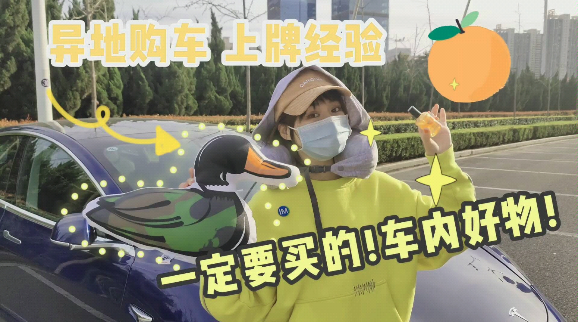 特斯拉异地购车上牌经验|车内好物分享✔绝版ANB小鸭子出现!老粉在...