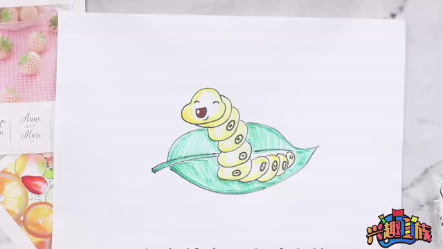 手工简笔画:蚕宝宝怎么画2