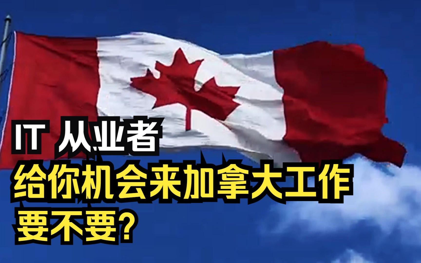 IT从业者给你机会去加拿大工作要不要?移民加拿大魁北IT试点项目