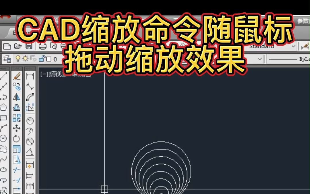 CAD缩放命令拖动效果