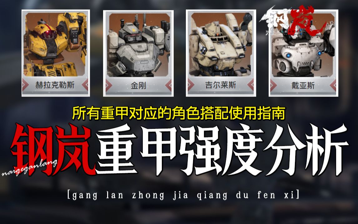 钢岚:重甲强度分析排行榜-机甲搭配角色推荐-赫拉克勒斯/金刚/吉尔...