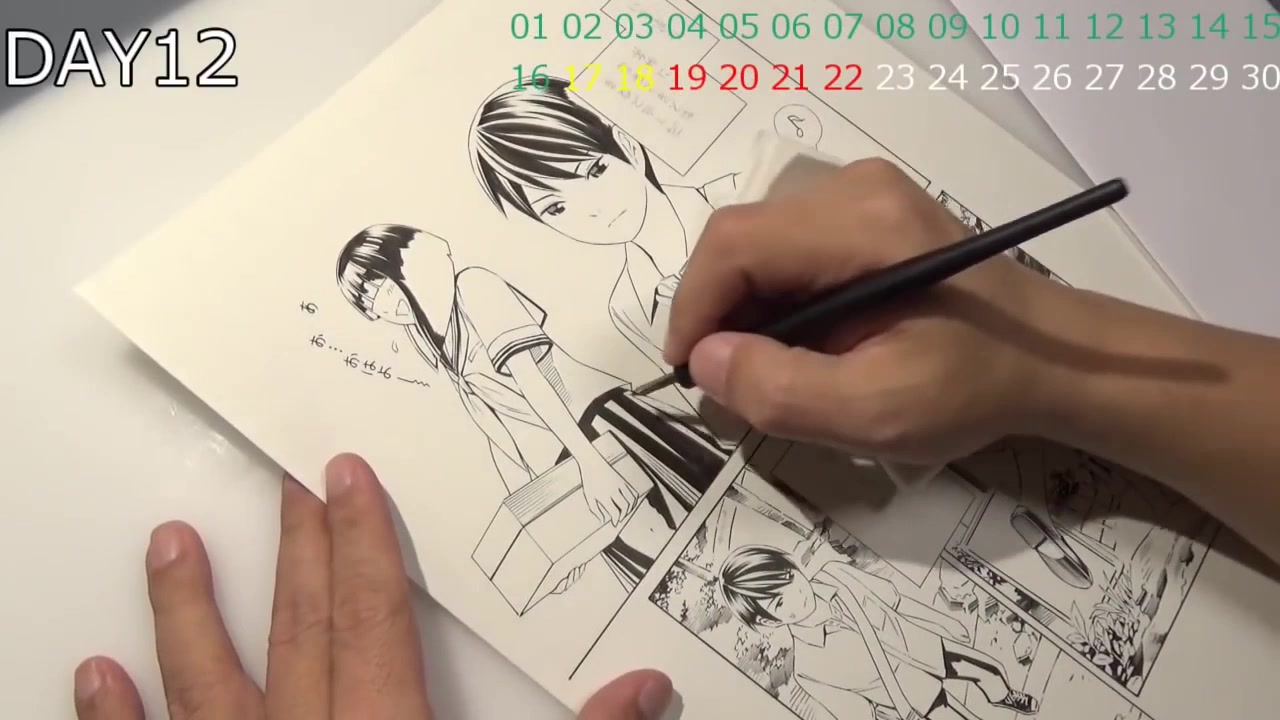 日本漫画家绘画过程!你和职业漫画家之间差多少?