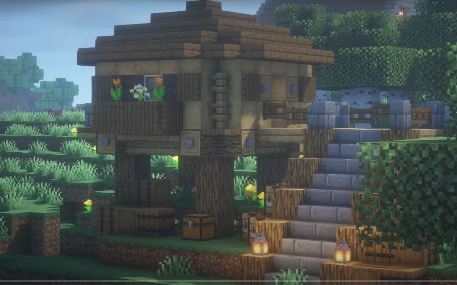 【我的世界建筑教学】建造一个生存小木屋(搬运)