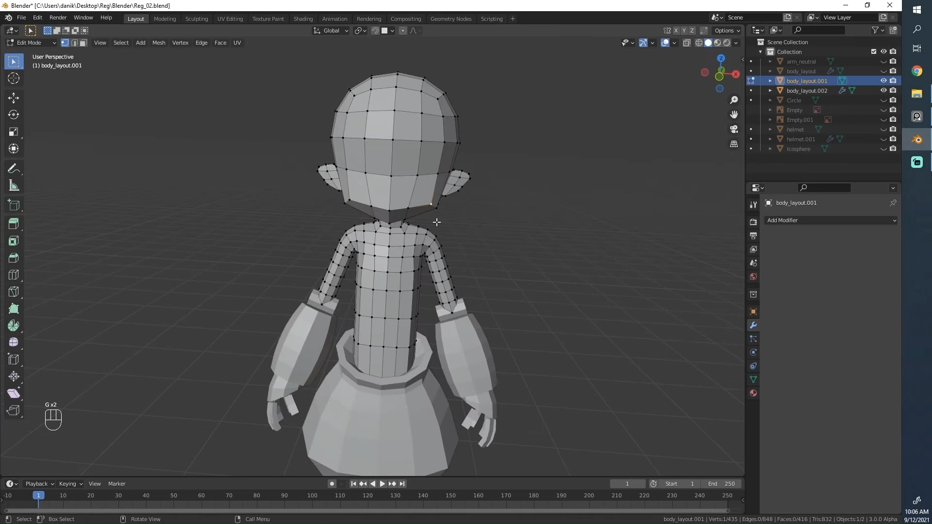 [中文]Blender动漫角色建模教程-【#9】