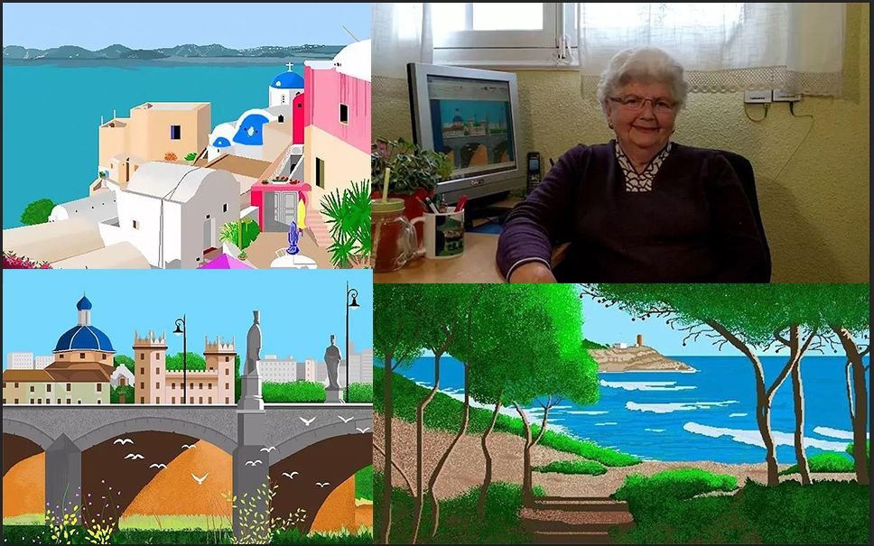 虐心了!这些是87岁奶奶用电脑自带画图工具画出来的.