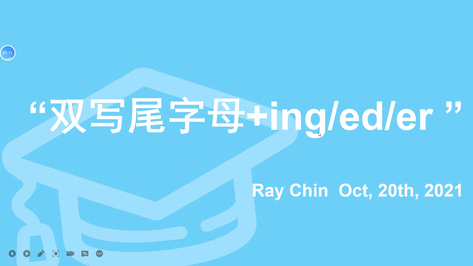 初中英语--双写尾字母+ing/ed/er