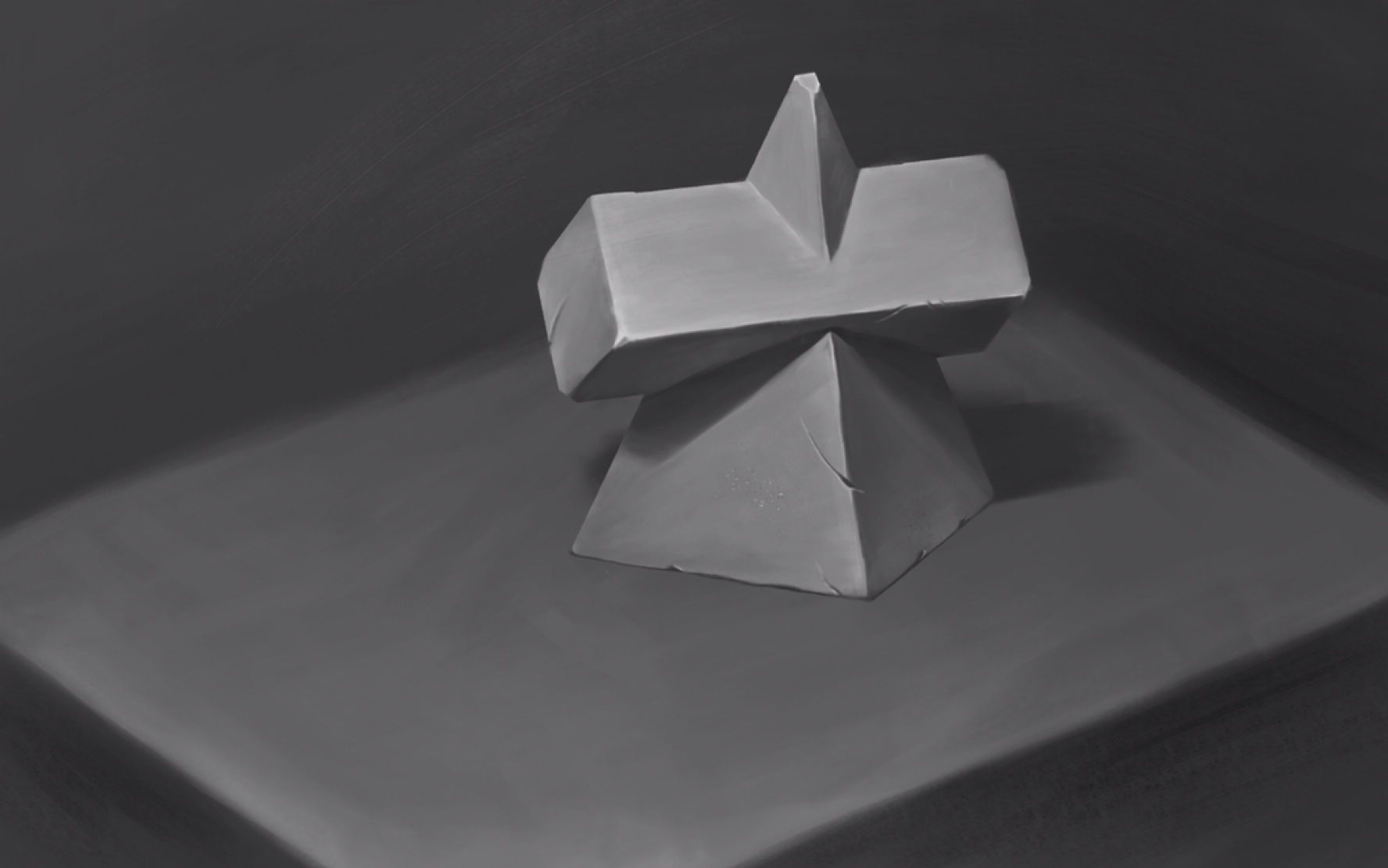 【板绘】组合几何体素描练习