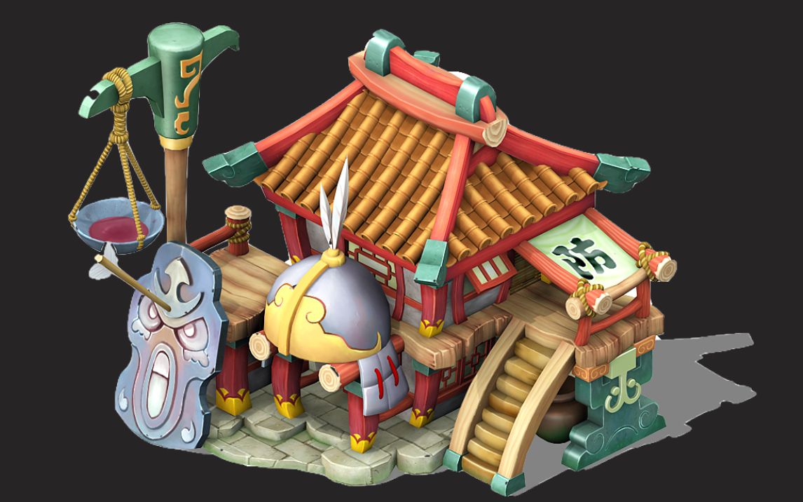 【3D游戏场景建模】从拉box开始教你制作 古风经典游戏场景模型