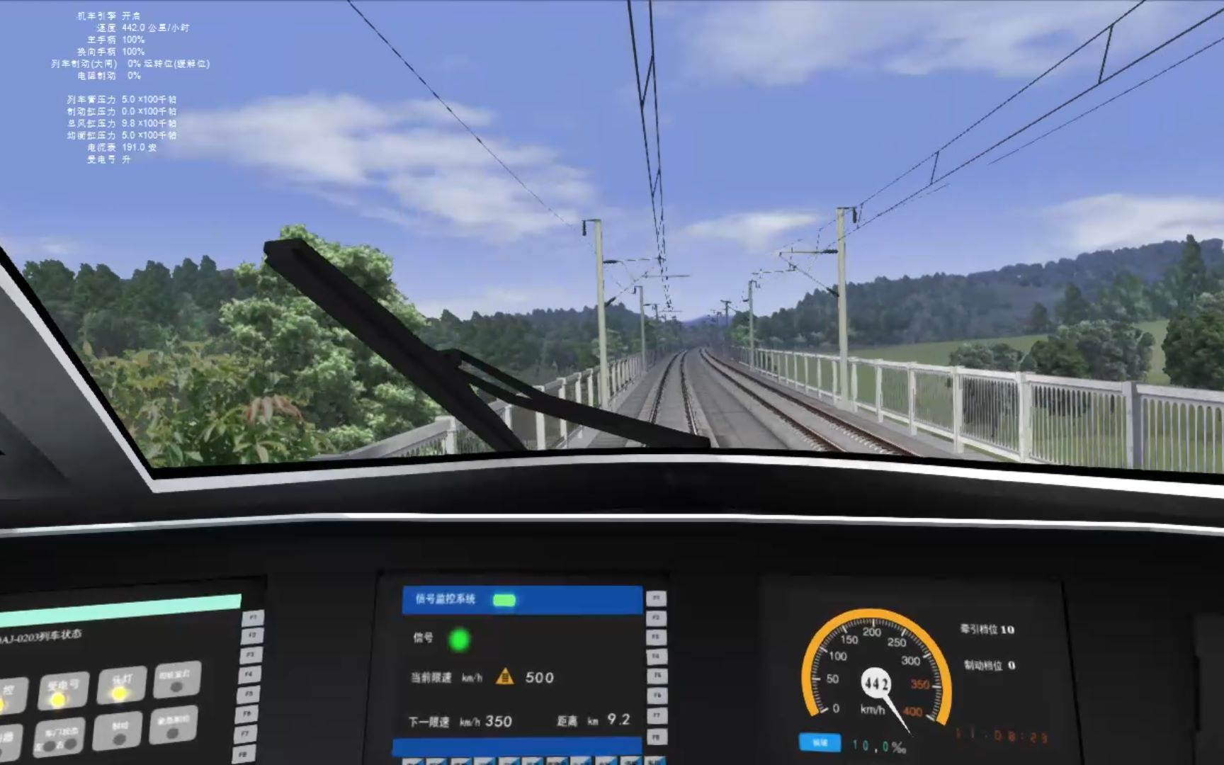 CRH380AJ型高速综合检测车西南高速铁路网虚拟冲高