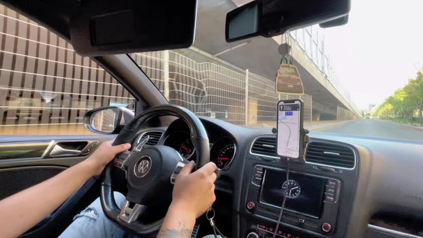 换挡拨片咋烫手呢?#高尔夫gti #第一视角 #安全拍摄 #换挡