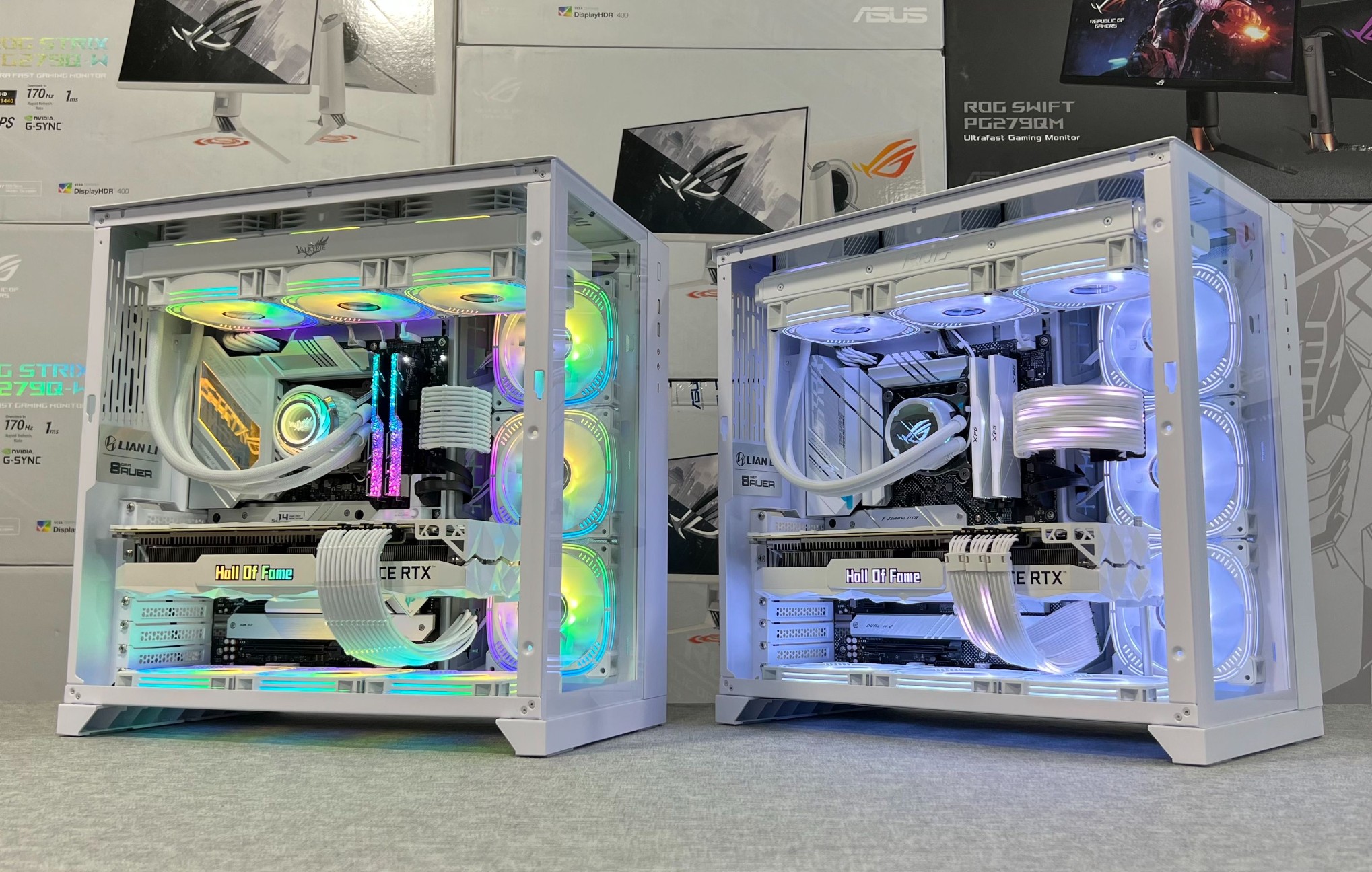 ...价位的3080名人堂EX白色主机!定制模组线和联力霓彩线效果对比!