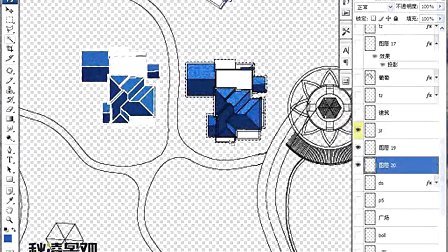 建筑规划彩平图 园林景观设计彩色平面图视频教程qljgw.com