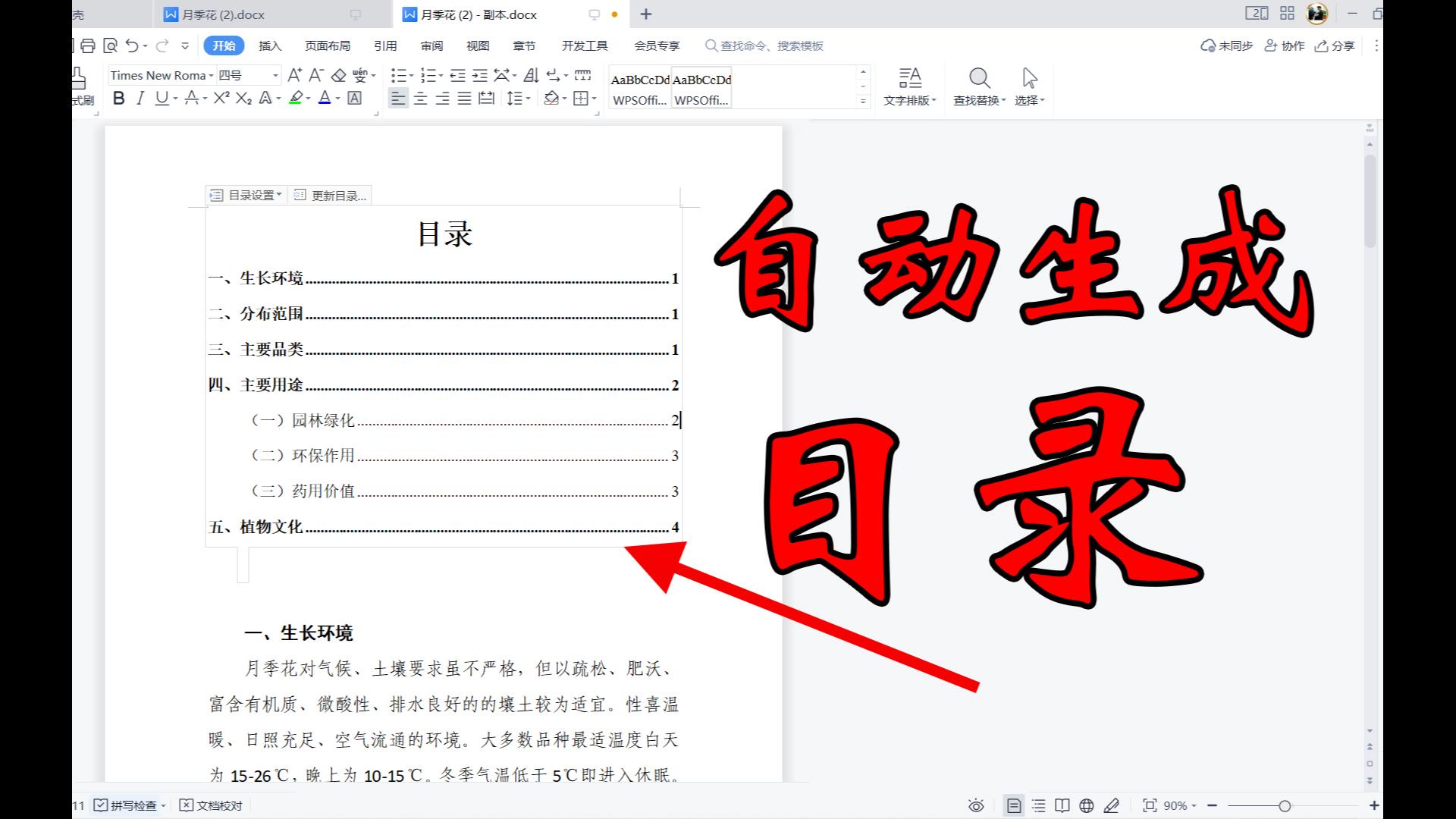 WPS文档怎样自动生成目录?这样操作,几秒搞定,office技巧