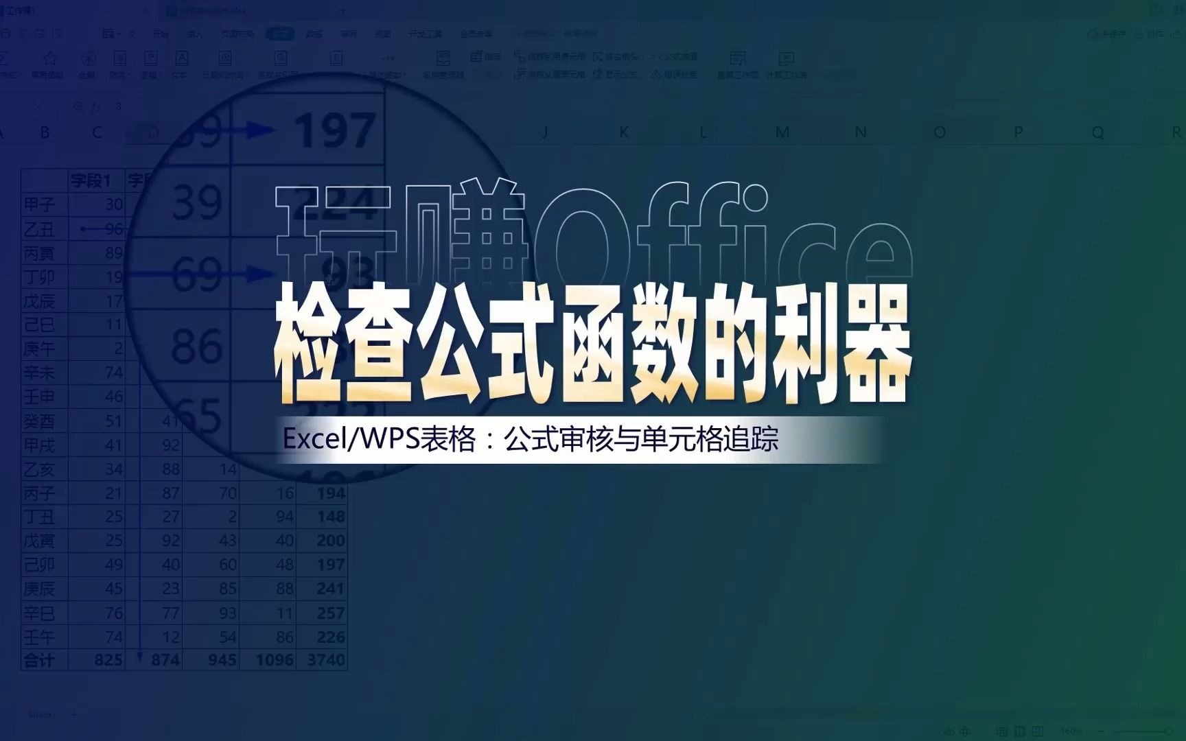 WPS表格:检查公式函数的利器