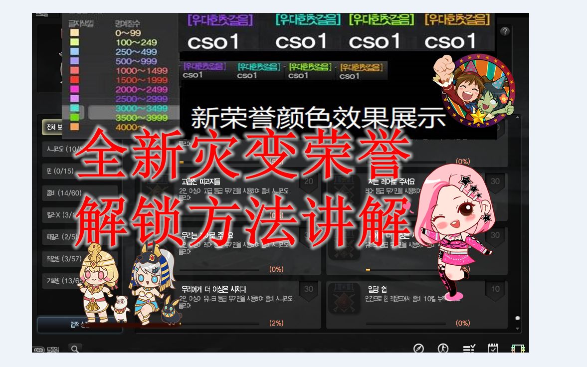 csol全新灾变荣誉解锁方法讲解(详细在简介)