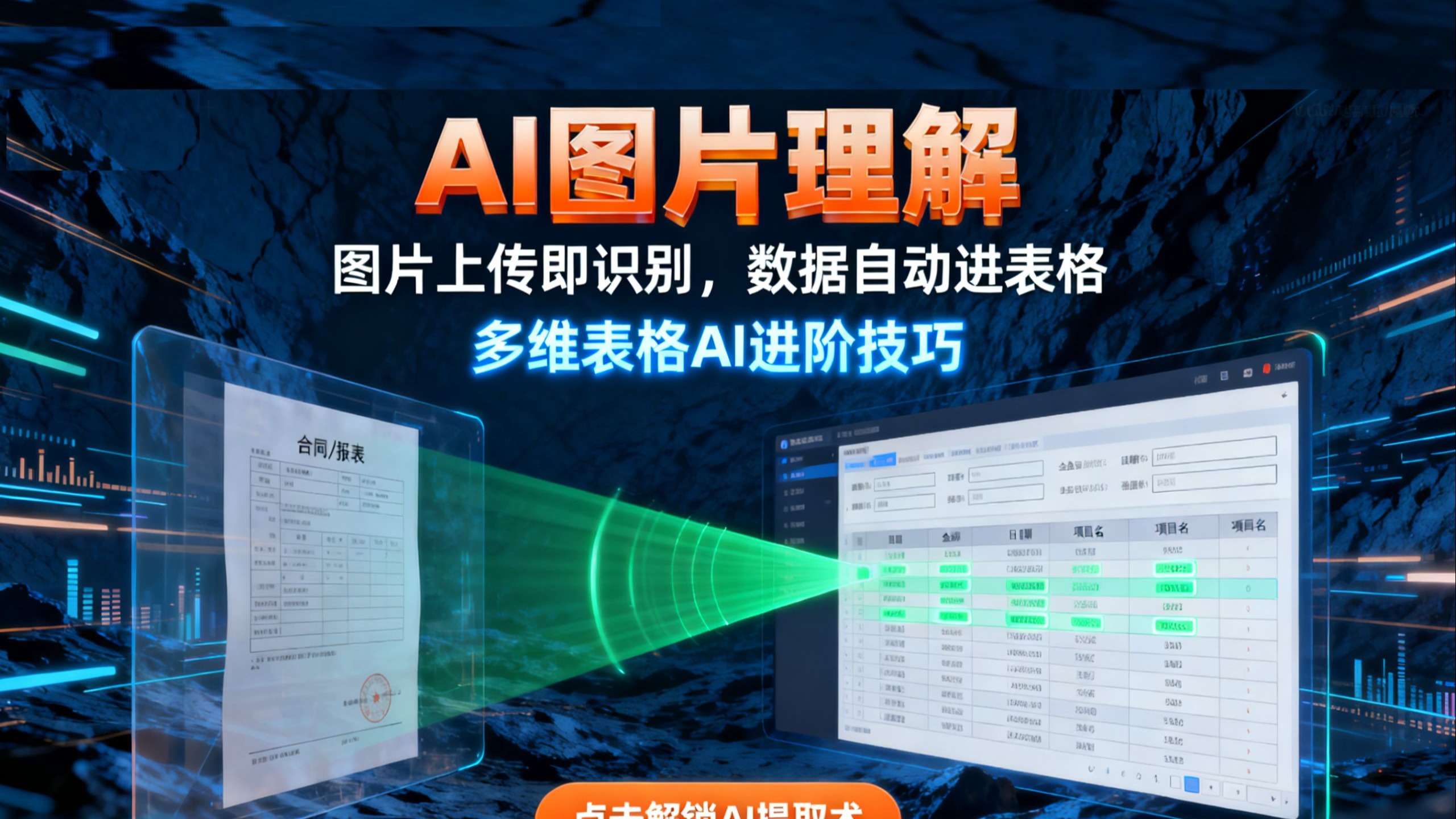 AI 太香了!多维表格一键识别图片:自动提取指标 / 明细,告别手动录入,1 ...
