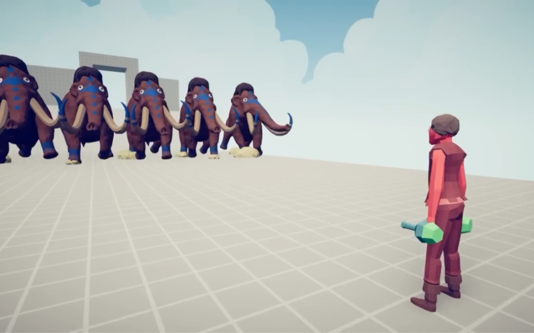 5x 猛犸象 VS 众神- TABS 全面战争模拟器_全面战争模拟器