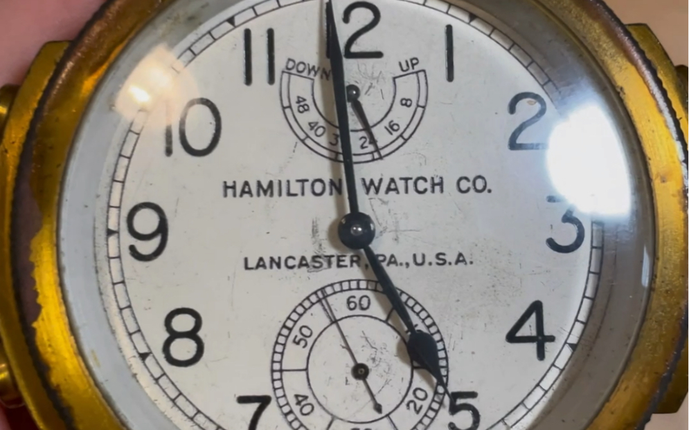 二战美国海军导航用的精密计时器,汉密尔顿21型航海钟