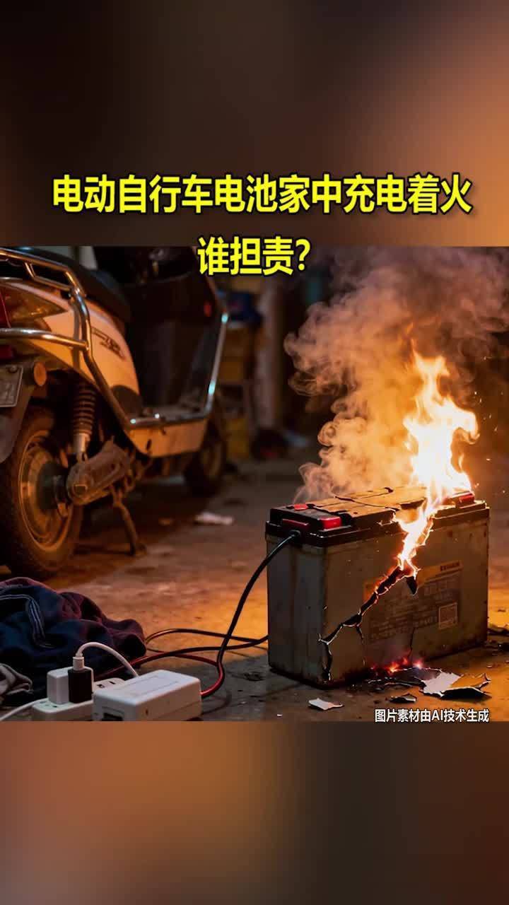 电动自行车电池家中充电着火,谁担责?