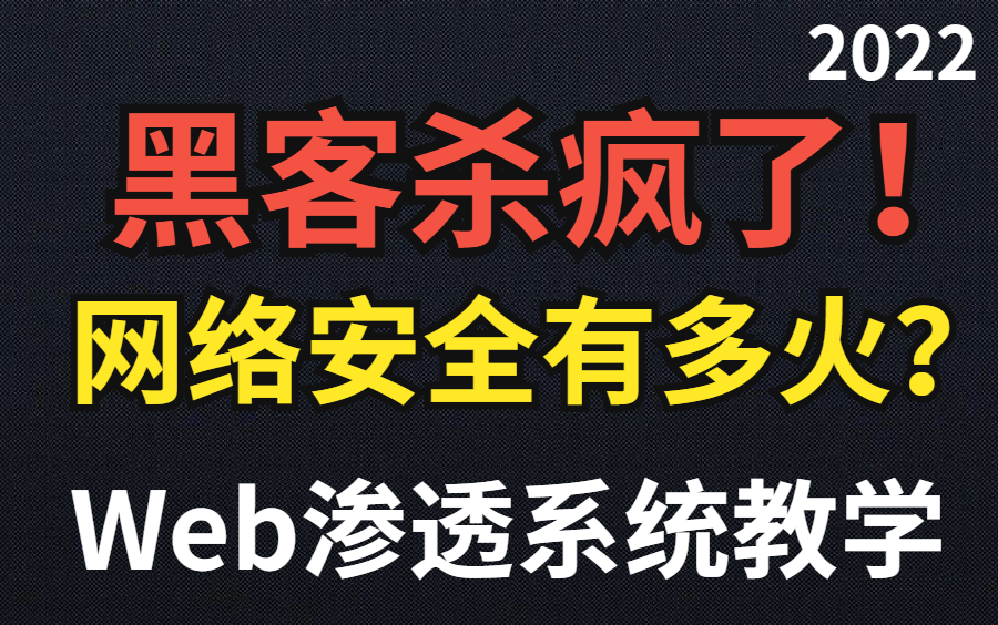 [200集]黑客杀疯了!2022年保姆级Web渗透入门包入狱教程 你还不学吗?