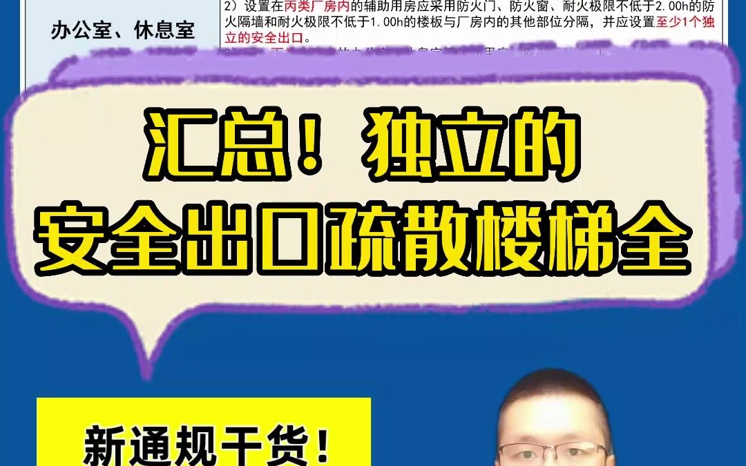 一级消防工程师独立的安全出口疏散楼梯全汇总