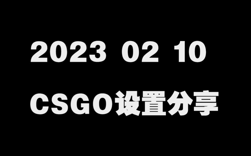 20230210我的CSGO设置