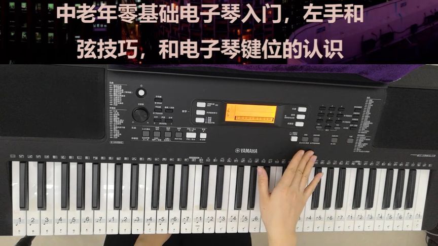 新手零基础学电子琴,电子琴键位认识。左手和弦技巧,指法入门