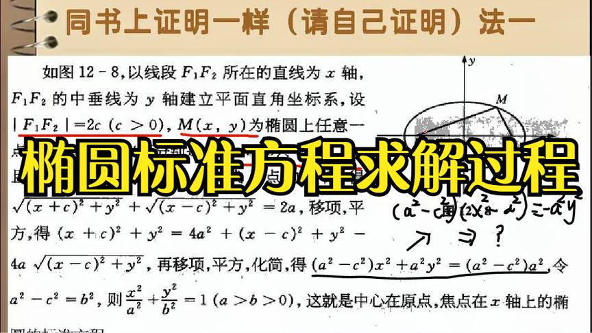 椭圆标准方程求解过程