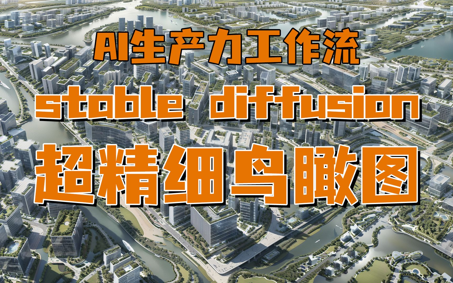...流】如何用SD制作超大尺度建筑精细鸟瞰图 | stable diffusion进阶教程