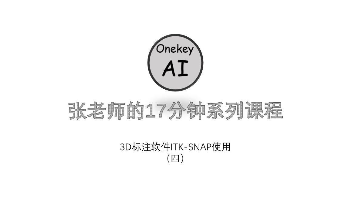 张老师的17分钟系列课程-3D标注软件ITK-SNAP使用 (四)