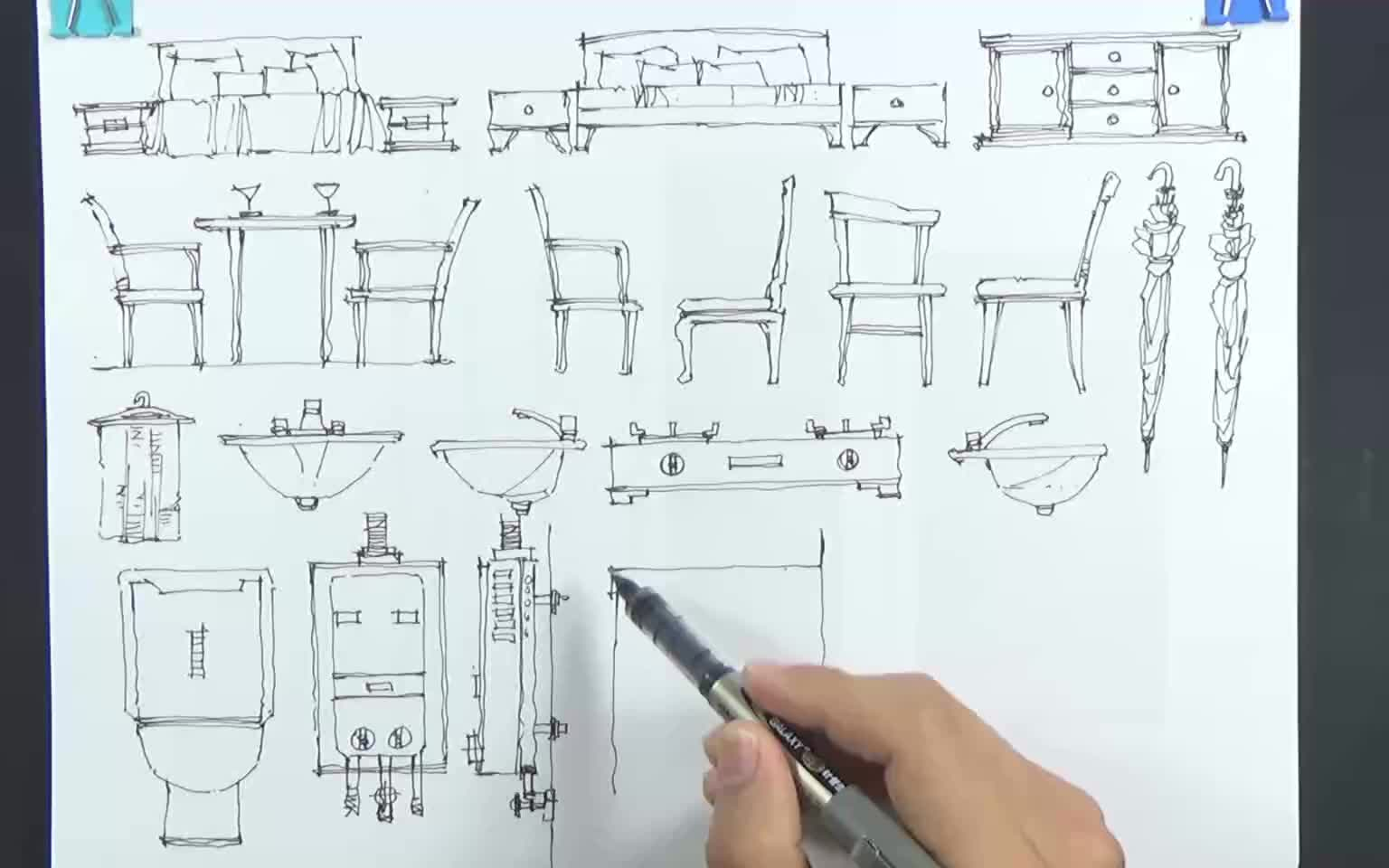 20191011_16-新款室内设计手绘讲解-平面图-设计师的手绘-千羽手绘...