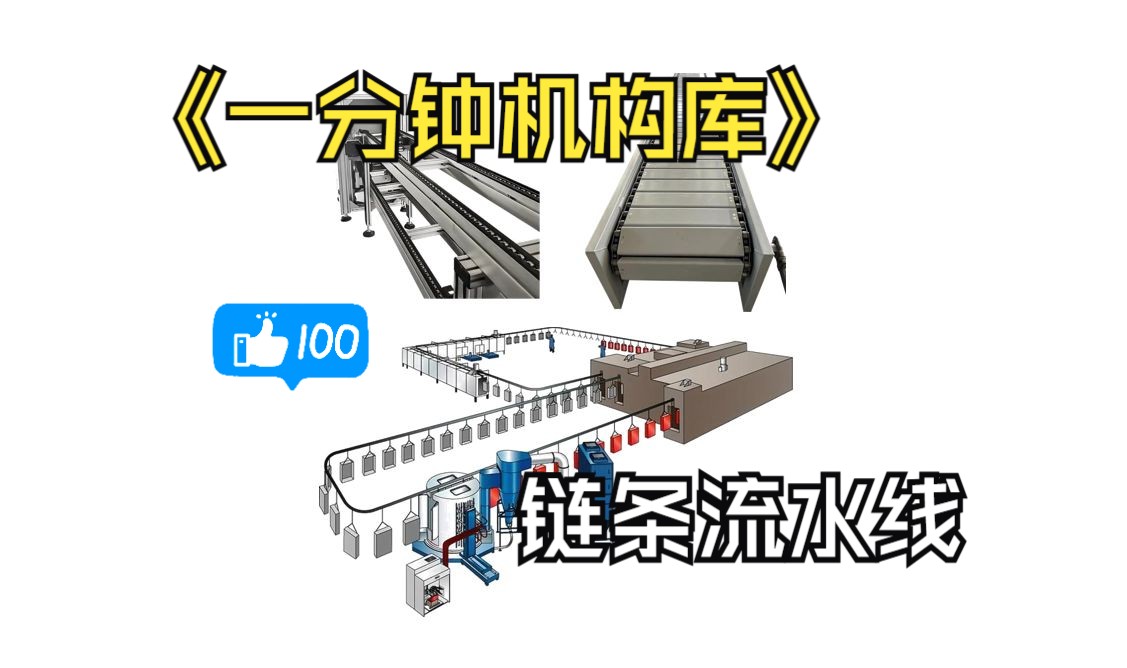 一分钟非标机构库 | 链条流水线