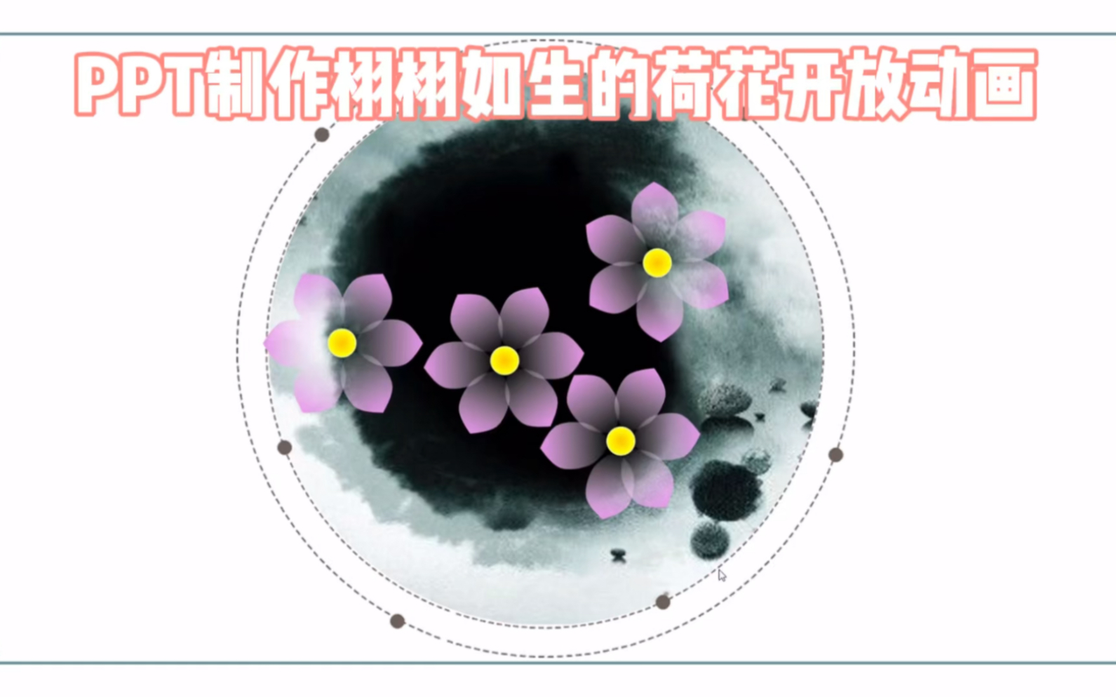 PPT如何制作栩栩如生的荷花开放动画?