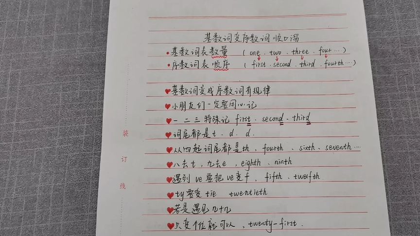 轻松学会英语基数词和序数词