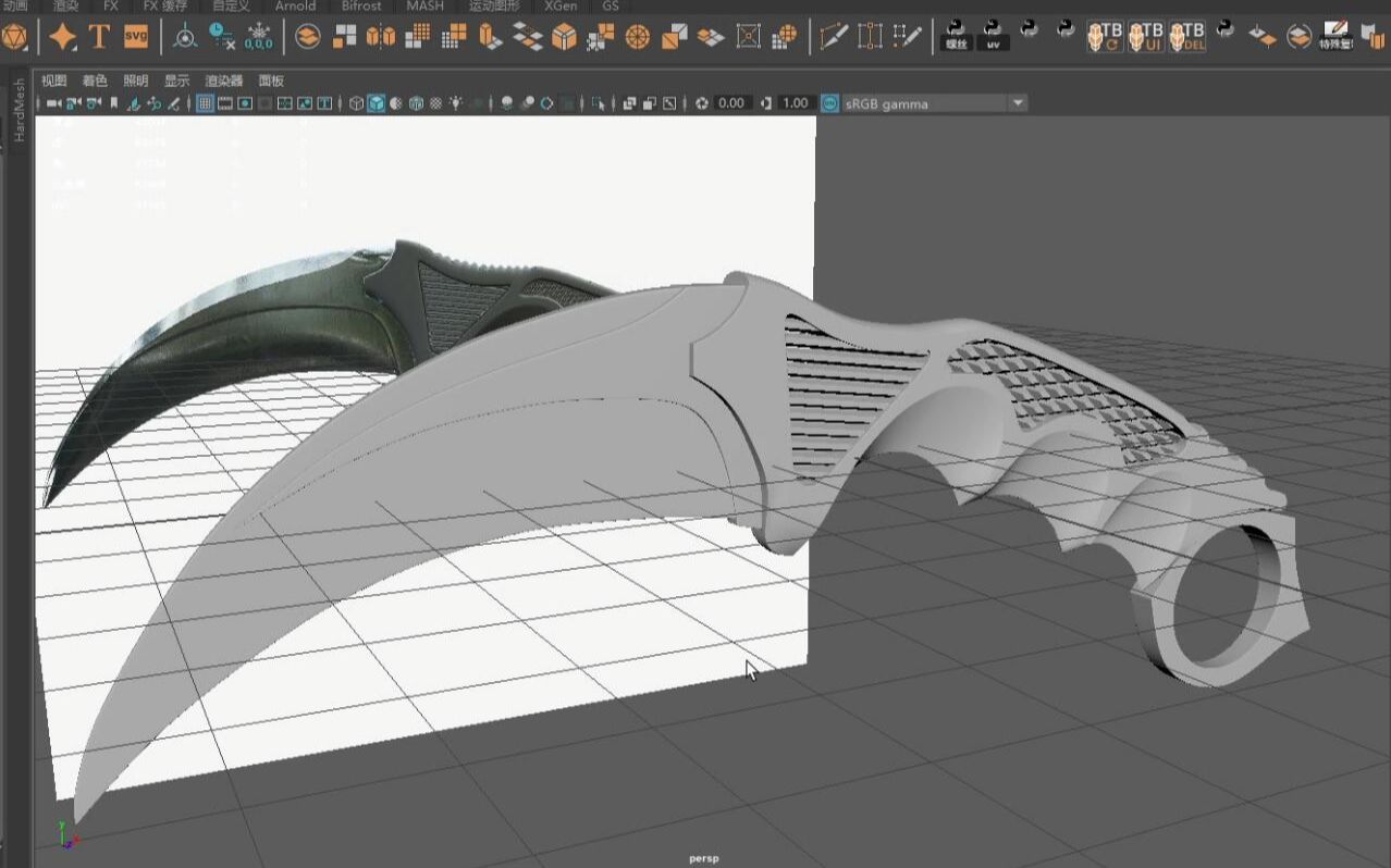Maya建模:3D硬表面武器制作卡线布线技巧零基础教程